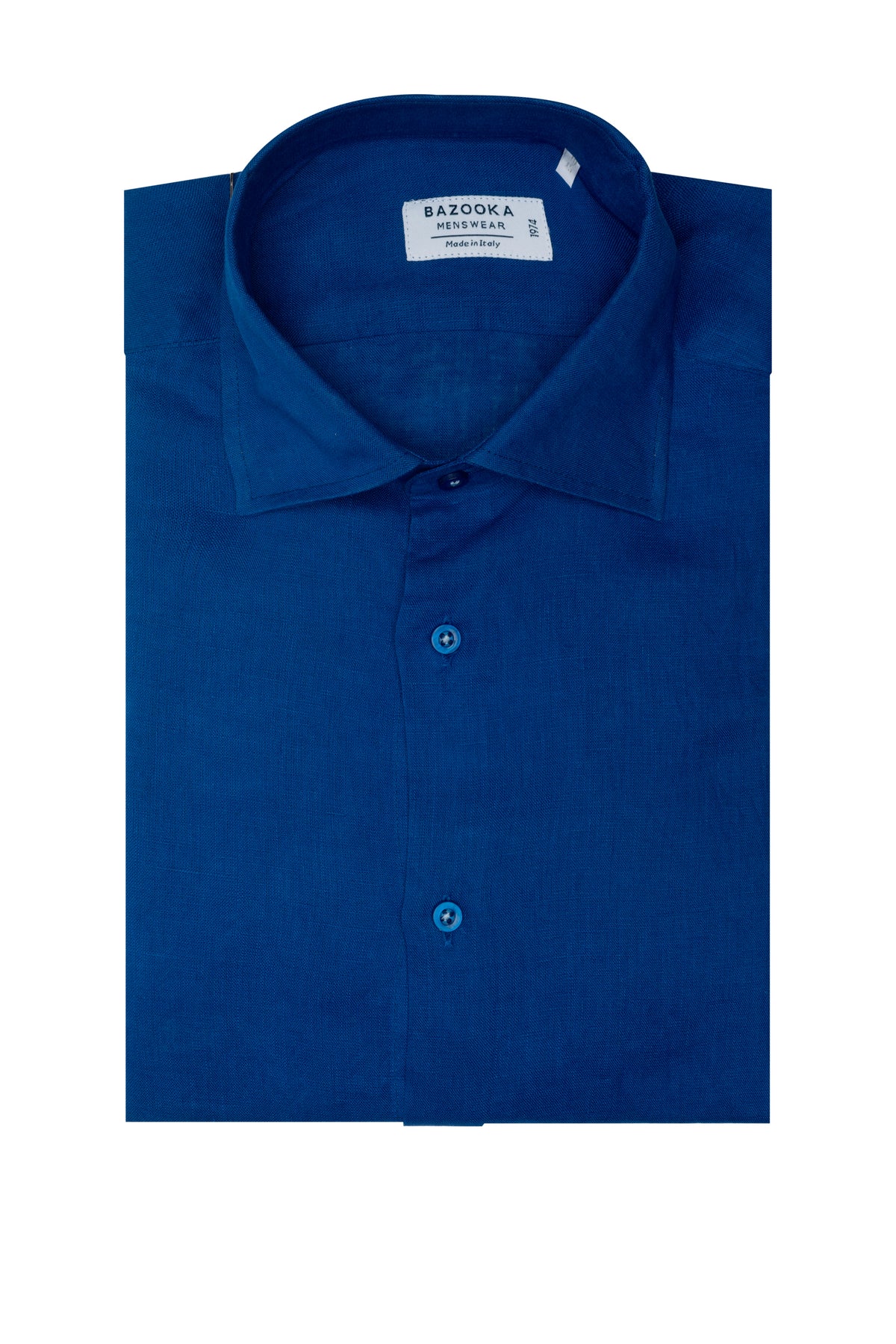 Royal Blue Linen Shirt by Bazooka | BAZOOKA
