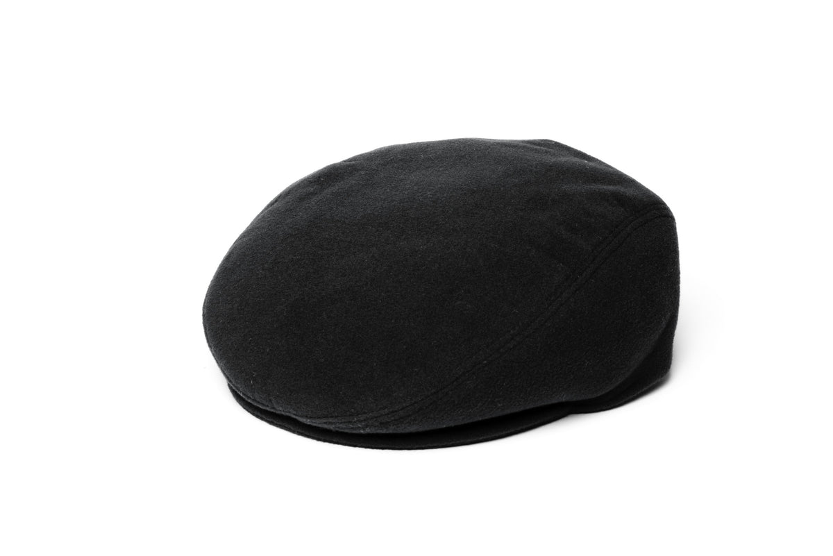Black Wool Flat Cap | BAZOOKA