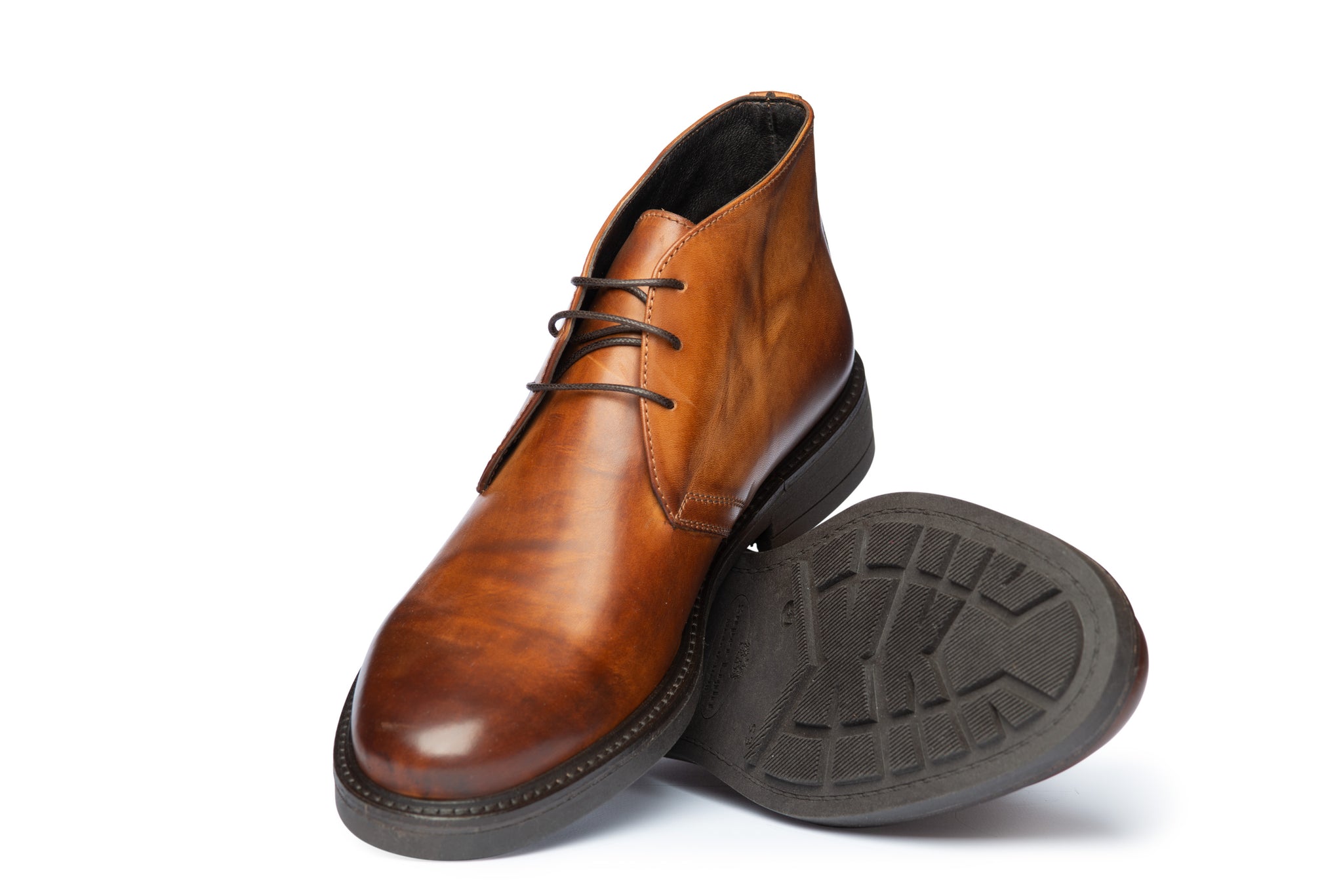 Smoked Brown Ankle Boot with Rubber Sole | BAZOOKA